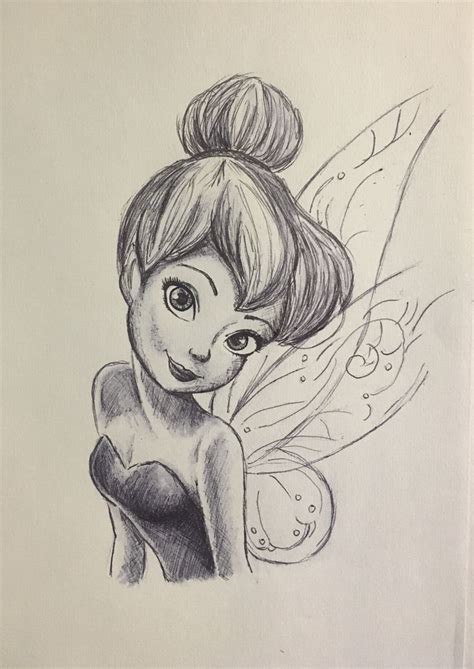Pen Drawing Of Tinkerbell Disney Drawings Sketches Disney Art