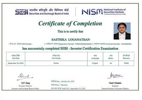 Im Excited To Share That I Have Successfully Cleared The Nism Sebi