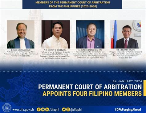 4 Na Pinoy Bahagi Na Ng Permanent Court Of Arbitration BRABO News
