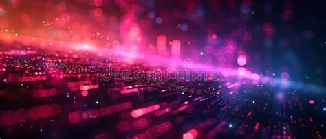Concept Neon Coding Futuristic Tech Futuristic Code Stream In Neon