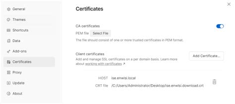 solved error when performing a get api postmanxise self signed certificate cisco community