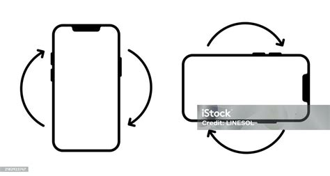 Rotate Smartphone Icon Set Mobile Phone Device Vertical Or Horisontal