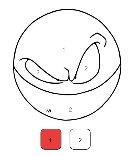 Målarbild Pokemon Voltorb Måla Efter Nummer Skiv Ut Gratis På