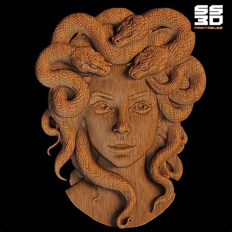 Stl File Medusa Relief Stunning 3d Stl File For 3d Printing And Cnc 📁