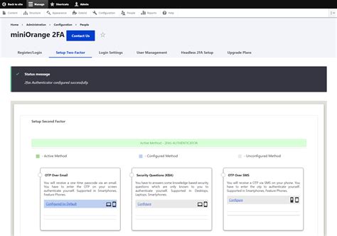 2fas Authenticator For Drupal Settings Up 2fas Authenticator As 2fa Method Set Up Two Factor