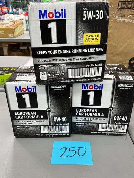 Bottles Of Mobil European Car Formula W Earl S Auction Company