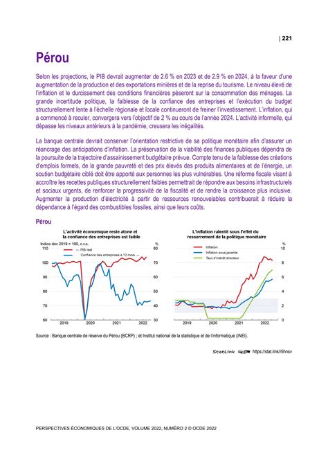 Perspectives Economique de l OCDE Note Pays Pérou Novembre by OECD Issuu