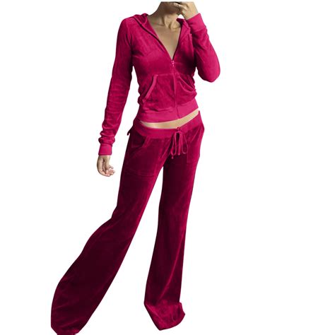 Posijego Womens Tracksuit Velvet 2 Piece Full Zip Up Cropped Hoodies