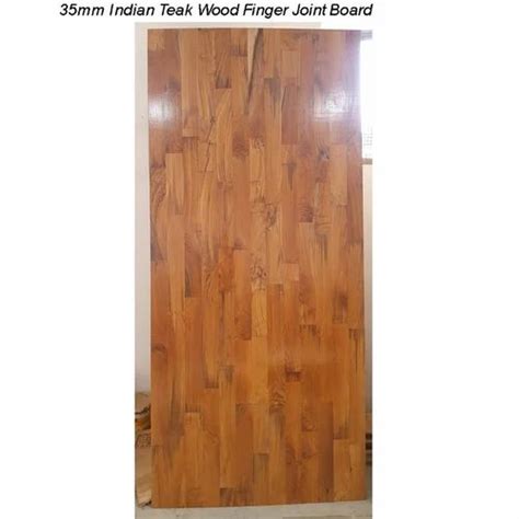 35mm Indian Teak Wood Finger Joint Board For Furniture Size Sq Ft