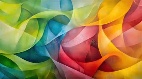 Colorful Abstract Waves Create A Vibrant And Dynamic Visual Experience Ai Stock Image Image