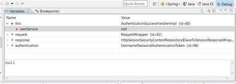 Spring Authenticationsuccesshandler Autowired Servicedao Is Null