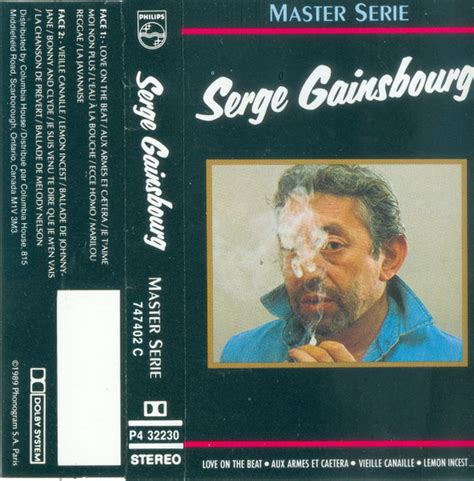 Serge Gainsbourg Master Serie Dolby Club Edition Cassette Discogs