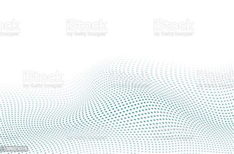 흰색에 밝은 파란색 점의 물결 모양표면추상 하프톤 배경 그라데이션에 대한 스톡 벡터 아트 및 기타 이미지 그라데이션 원형