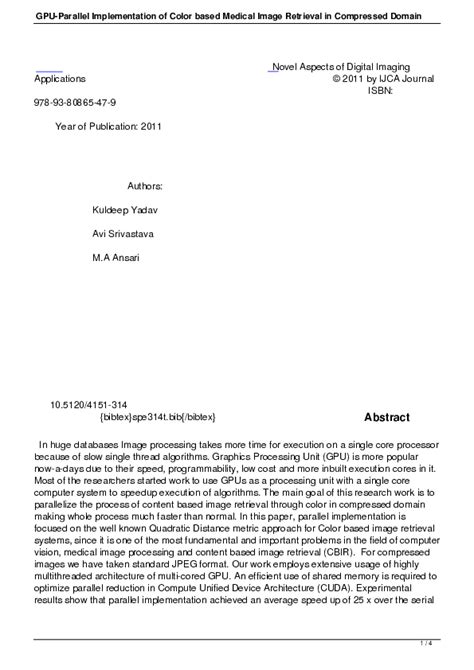 Pdf Gpu Parallel Implementation Of Color Based Medical Image