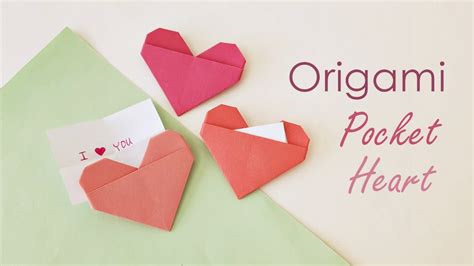 Create A Cute Origami Heart With A Pocket Step By Step Tutorial Youtube