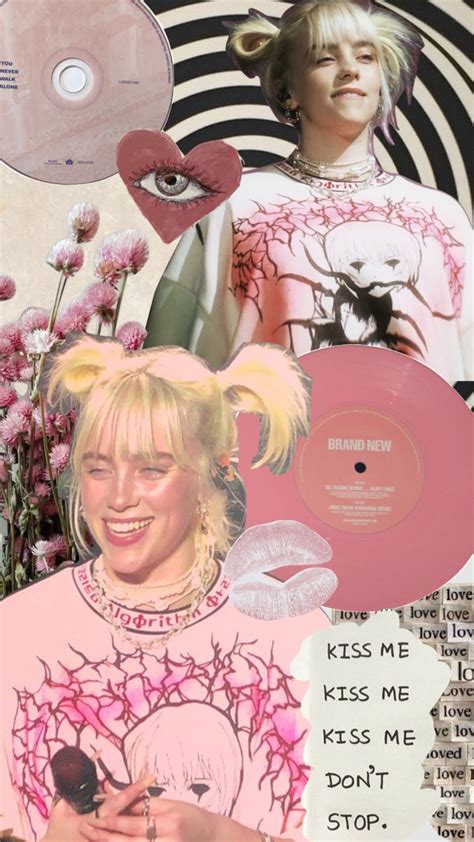 Billie Billieeilish Pink Aesthtic Love Billie Billie Eilish