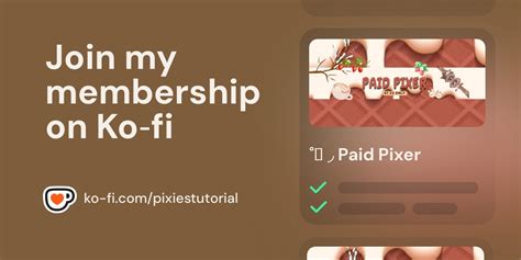 Join Pixies Tutorials Ko Fi Membership On Ko Fi Ko Fi ️ Where