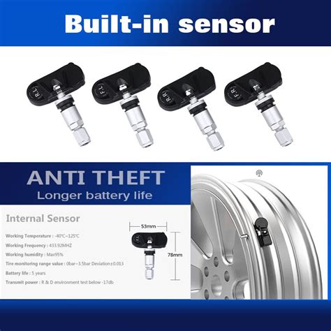 Tpms Wireless Car Alarm Tire Pressure Monitoring S Vicedeal
