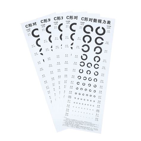 Scicalife 5 Sheets Visual Testing Chart Wall Visual Test Chart
