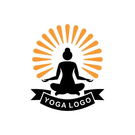 Yoga Pose Logo Woman Sitting In Lotus Pose Lotus Position Silhouette