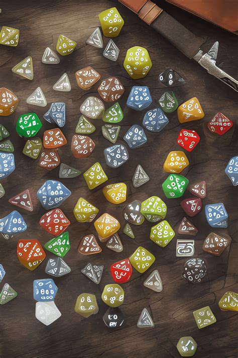 Digital Graphic D20 Ttrpg Dice Hyper Realistic Intricate Detail