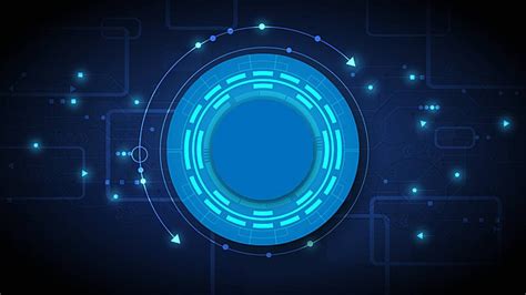 Hi Tech Digital Data Connection System Element Chip Idea Vector