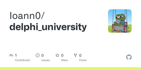 GitHub Ioann0 Delphi University