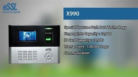 ESSL X990 Biometric Attendance System For School Palm Reader At