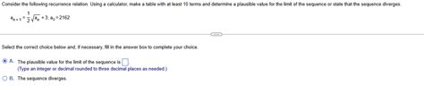 Solved Consider The Following Recurrence Relation Using A Chegg