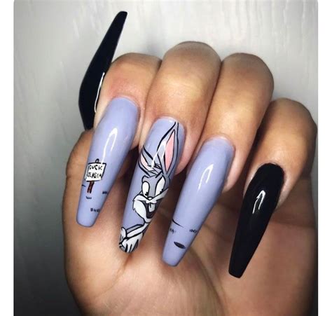 Follow Satxfinest For More ‼️ Bunny Nails Disney Acrylic Nails