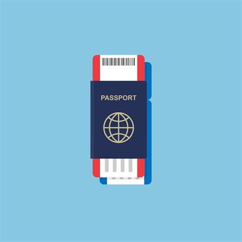 Premium Vector Vector Passport With Tickets Inside Air Travel Concept