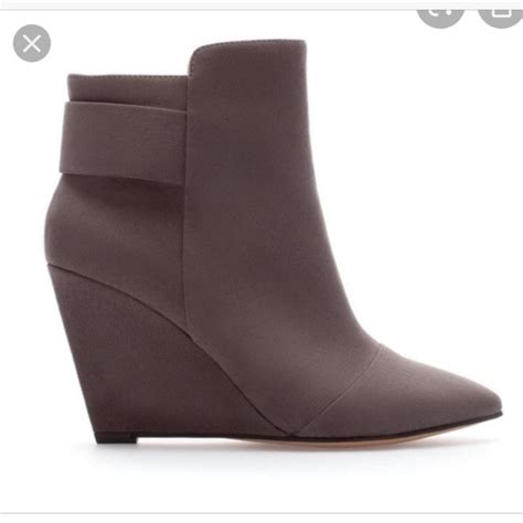 Zara Shoes Zara Trafaluc Taupe Brown Faux Suede Zip Ankle Booties