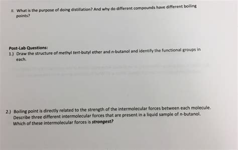 Solved Il What Is The Purpose Of Doing Distillation And