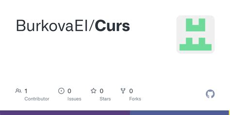 Github Burkovaei Curs