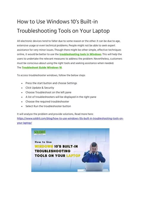 ppt how to use windows 10 s built in troubleshooting tools on your