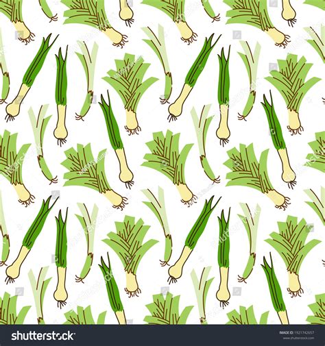 Lemongrass Vector Seamless Pattern Background Vector Stock Vector