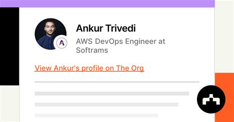 Ankur Trivedi Aws Devops Engineer At Softrams The Org