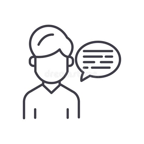 verbal communication black icon concept verbal communication flat