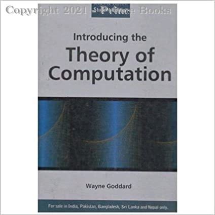 9789380108254 Introducing The Theory Of Computation