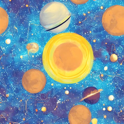 Space Universe Stars Repeating Pattern · Creative Fabrica
