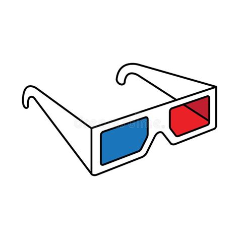 3d Glasses Logo Icon Vector Illustration Stock Illustration