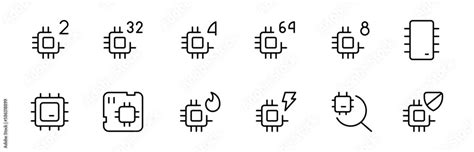 Circuit Board Icon Set Vector Graphic Illustration Suitable For Website Design Logo App