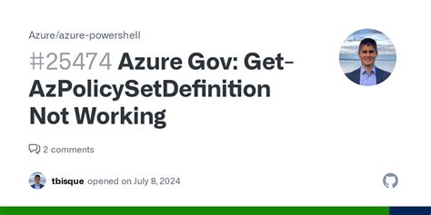 azure gov get azpolicysetdefinition not working · issue 25474 · azure azure powershell · github