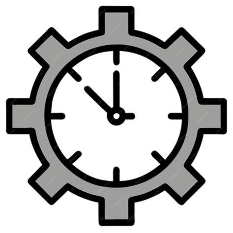 Premium Vector Clock Gears With Roman Numerals Icon