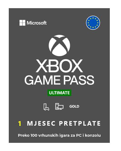 Xbox Game Pass Ultimate 1 Month Eu 3d Box