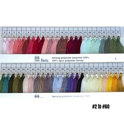 Rinata Polyester Thread 250m 61~ 119 10 Spools Box Assorted Colors