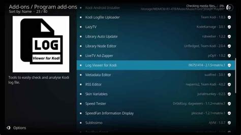 kodi error how to check the log for more information
