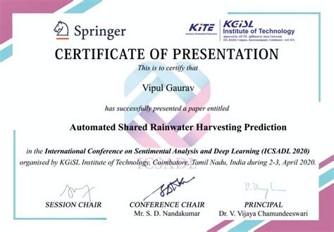 Vipul G On Linkedin Springer Deeplearning Machine Accepted