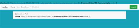 Php Getting Invalid Parameter Number No Parameters Were Bound From