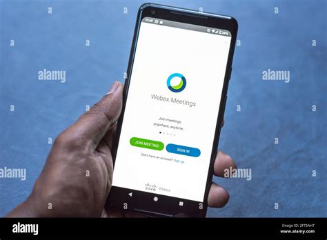 CISCO WebEx App On Smartphone Stock Photo Alamy